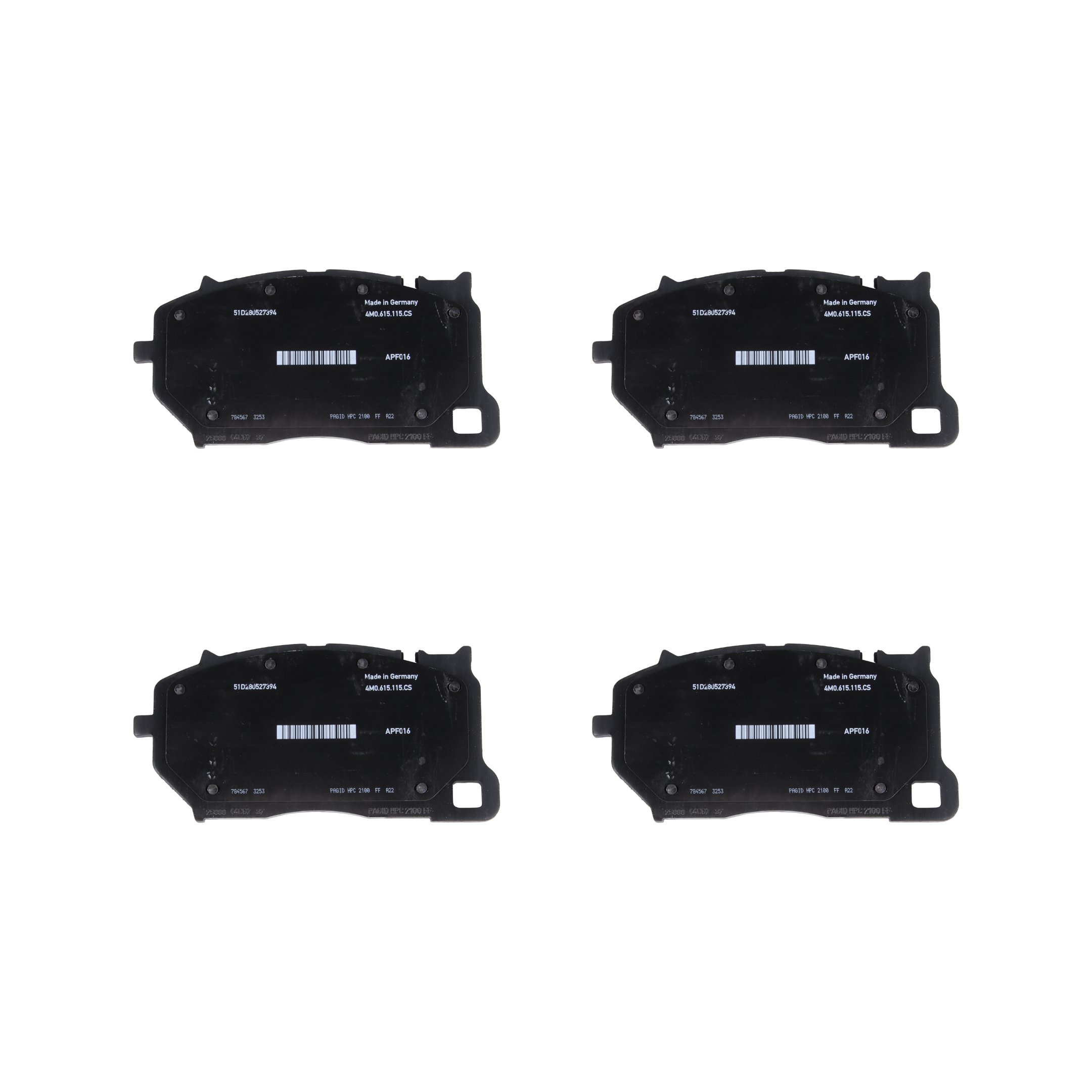 Lamborghini Set Brake 4M0698151BP - Masparts